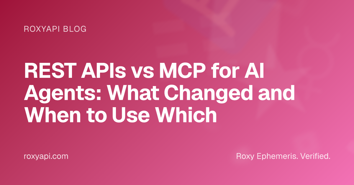 REST APIs vs MCP for AI Agents: What Changed and When to Use Which ...